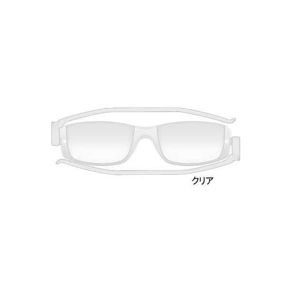 ●超うす型、折りたたみ老眼鏡　●テンプルの素材はお顔にフィットしやすいプラスチック樹脂を使用