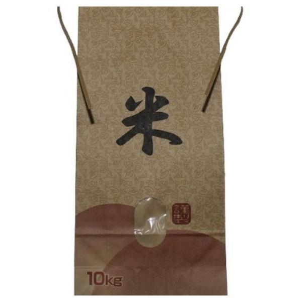 紐付きなので、産直での販売や生産者の出荷、小分け、贈答用等に最適な米袋です。容量：10kg