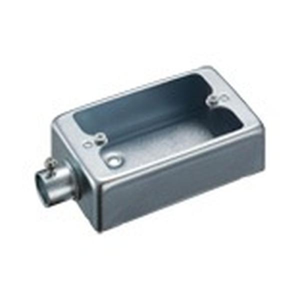 品名：ねじなし露出スイッチボックス 1コ用 1方出 鋼板製品番：DS70251K形式：E25用材質：【本体】鋼板【止めねじ、皿小ねじ】鋼線