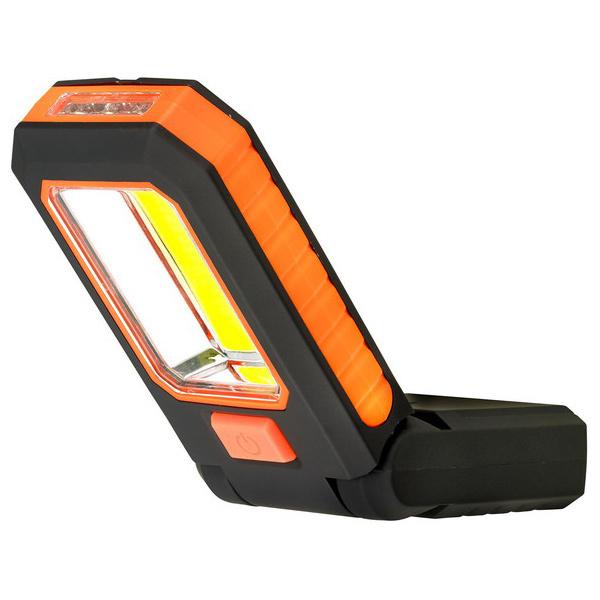 懐中電灯・強力ライト●マグネット（180°回転）●フック付き仕様・注意事項■明るさ：COB　lEDパネル　210lm、lEDトーチ　20lm■電池寿命：COB　lEDパネル　2時間30分、lEDトーチ　24時間■電源：単四形アルカリ乾電池×...