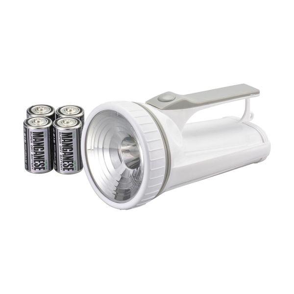 【 特 長 】● 広域を明るく照らします● 3Wだから明るい（1m照度7800ルクス）● すぐ使える電池付き● LEDだから永く使用でき省エネルギー● 連続点灯は約60時間【 仕 様 】■ 使用電池：単1形乾電池4本（マンガン乾電池付属）■...