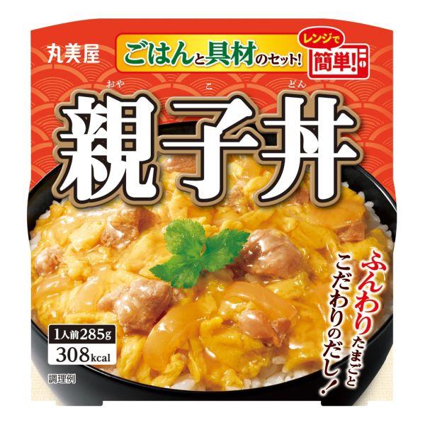 レンジで簡単！ふわふわたまごたっぷりの親子丼が手軽に食べられます。名称：包装米飯(親子丼)原材料名：【ごはん】うるち米(国産)/酸味料【具材】鶏肉、鶏卵、玉ねぎ、砂糖、発酵調味料、醤油、でん粉、食塩、エキス(チキン、椎茸)、鰹節粉/加工でん...