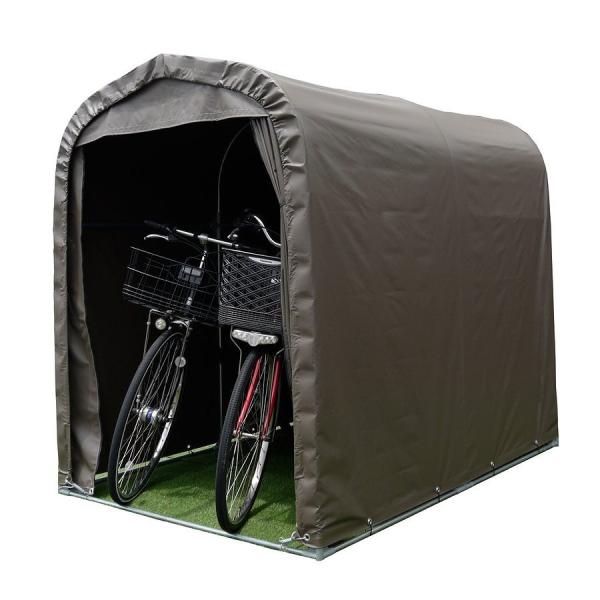 【メーカー直送品】・自転車や荷物を雨・霜・ほこりからガード!・カーテン式だから出入りラクラク・新色のスーパーブラウンの生地を使用・差込式ジョイントを使用、従来のサイクルに比べより組立て易い・替えシートもあり! (天幕・前幕・後幕)・サイズ(...