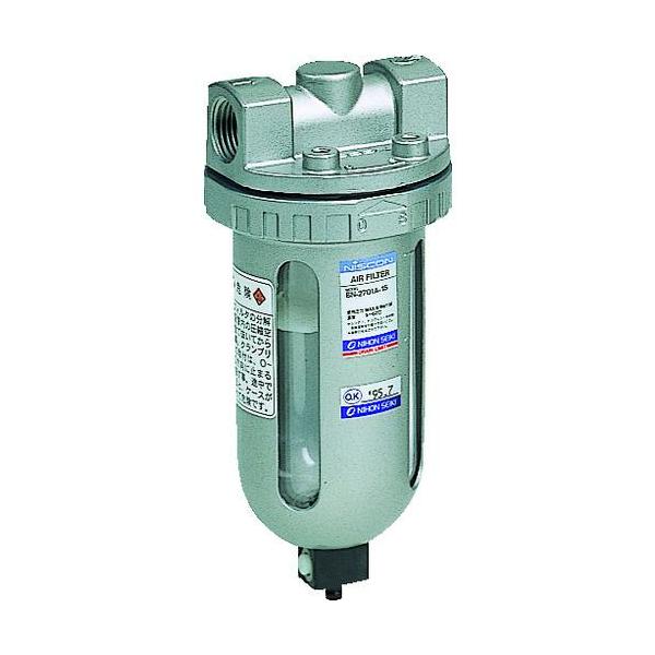 《メーカー》日本精器（株）《品番》BN-2701A-8《特長》●空気中の水分やゴミを除き清らかな空気を供給します。《用途》《仕様》●ろ過精度(μm):40●使用圧力(MPa):0.05〜1●処理空気流量(［［Ｍ３］］/min):1.50●接...