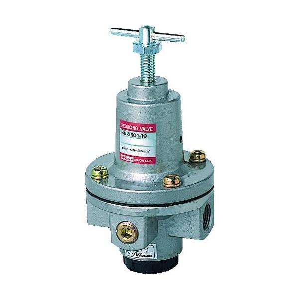 《メーカー》日本精器（株）《品番》BN-3R01-8《特長》●ダイヤフラム式の大容量の減圧弁です。《用途》●空気の圧力を調整し、空気圧機器に最適な圧量の空気を供給するために。《仕様》●設定圧力(MPa):0.05〜0.85●使用圧力(MPa...