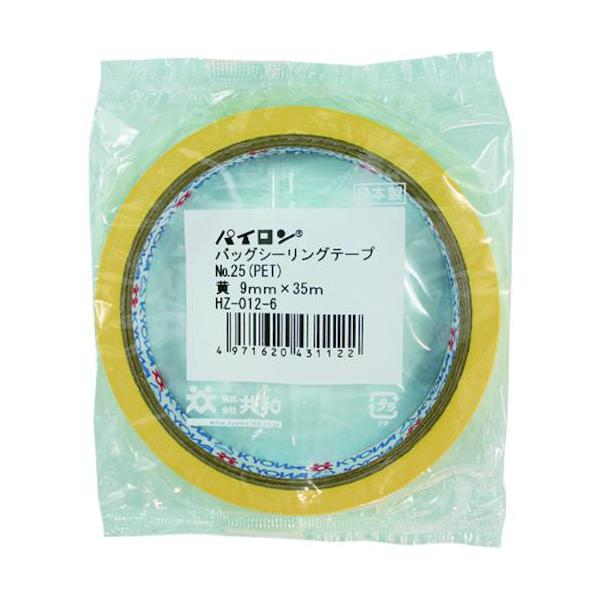 《メーカー》（株）共和《品番》HZ-012-6《特長》●美しい色調で、水に強く、優れたシーリング性です。《用途》●パン・菓子・野菜・果物の袋の口留めに《仕様》●幅(mm):9●色:黄●長さ(m):35●厚さ(mm):0.046《仕様２》《原...