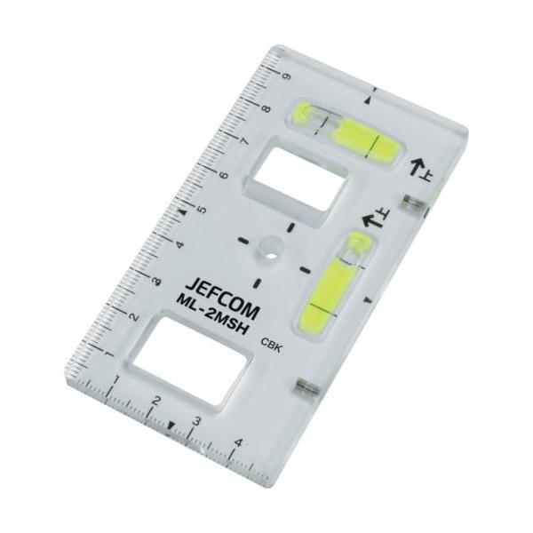 《メーカー》ジェフコム（株）《品番》ML-2MSH《特長》●つまんで持つので手が邪魔にならないです。●目盛り付です。●超薄型・軽量、携帯に便利です。●穴をつまんで持てば、スイッチボックスの全周がケガキやすいです。●穴あけする場合のセンター出...