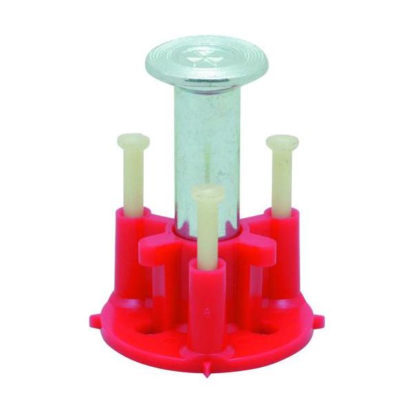 《メーカー》トラスコ中山（株）《品番》GR-3040-25P-R《特長》●プラスチック台座に樹脂釘がセットされていて、簡単に釘が打ち込みできます。●大型台座採用により、安定性があります。●樹脂釘タイプ《用途》●重設備用。《仕様》●色:赤●ね...