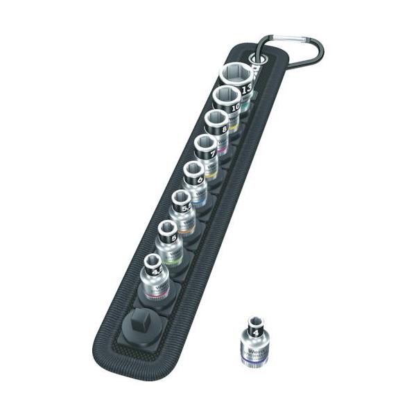 《メーカー》Ｗｅｒａ社《品番》003880《特長》●ベルトに固定されたソケットはツイストすることで取り外し、取り付けが簡単です。●Wera2goと合わせて使用できます。●ベルトなどに取り付けができるカラビナ付きで、工具の保管に困りません。●...