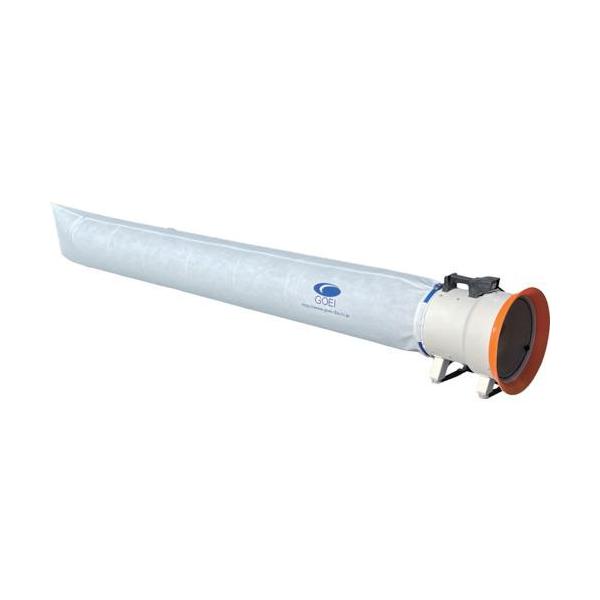 《メーカー》（株）呉英製作所《品番》7220《特長》●お手持ちの送風機が集塵機として使用できます。●調節ベルトでφ330mm以下の送風機なら簡単に取付可能です。《用途》●工事現場での粉塵の回収に。《仕様》●捕集効率(%):98%(2.0μｍ...