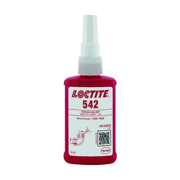 《メーカー》ヘンケルジャパン（株）ＡＣＭ事業部《品番》542-50《特長》●1液無溶剤型嫌気性シール剤です。《用途》●油圧配管継手用。《仕様》●色:茶●使用温度範囲(℃):-55〜150●粘度(mPa・s):400〜800（チキソ）●推奨硬...