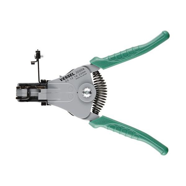 《メーカー》（株）ベッセル《品番》3000A《特長》●線を傷めずワンタッチで被覆をはぎ取ることができ、便利で能率的です。●1回の操作で完璧にすばやく被覆をはぎとることができます。●テレビ、ラジオ、その他の電気器具、電気工事、自動車の電気回路...