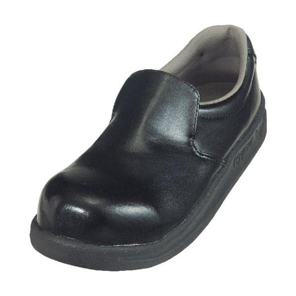 《メーカー》日進ゴム（株）《品番》V5100BK-25.5《特長》●耐滑性区分５をクリアしています。●JSAA A種合格の軽量、強固な樹脂先芯です。●クッション性のあるEVAミッドソールを採用しています。●水・油などのある床面で滑りにくいで...