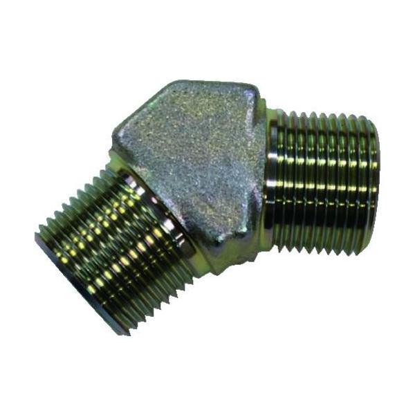 《メーカー》横浜ゴムＭＢジャパン（株）《品番》1036-06《特長》●R(PT)-G(PF)（メスシート）のオス45°エルボです。《用途》●油圧ホース及び油圧機器との接続用。《仕様》●形状:45度エルボ●ねじ寸法T1:R3/8●ねじ寸法T2...