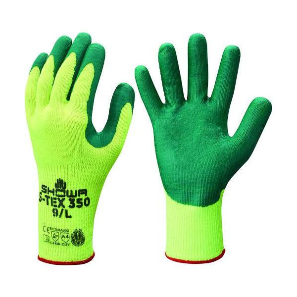 《メーカー》ショーワグローブ（株）《品番》S-TEX350-L《特長》●ごく細いステンレスワイヤーを用いた混合糸を採用しているため、耐切創強度がありながらも、やわらかく作業性に優れています。●ニトリルゴムを手のひらにコーティングしているため...