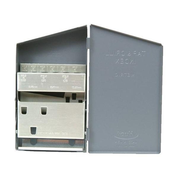 《メーカー》ボンダス・ジャパン（株）《品番》12675《特長》●米国ミネソタ州に本社を置くＨｕｏｔ（ヒューイット）は世界で初めてドリルのサイズを印字したケース「Ｄｒｉｌｌ　Ｉｎｄｅｘ」を考案したメーカーです。●下穴ドリルとタップを交互に収納...