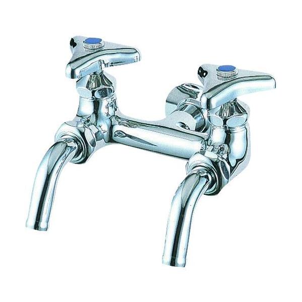 《メーカー》ＳＡＮＥＩ（株）《品番》F13A-13《特長》●一方にホースを接続したままで、もう一方で手洗いもできる二口の水栓です。●吐水口は360°回転します。●送り座付なので水道管と蛇口の継ぎ目を隠すことが出来ます。《用途》●屋外用の水栓...