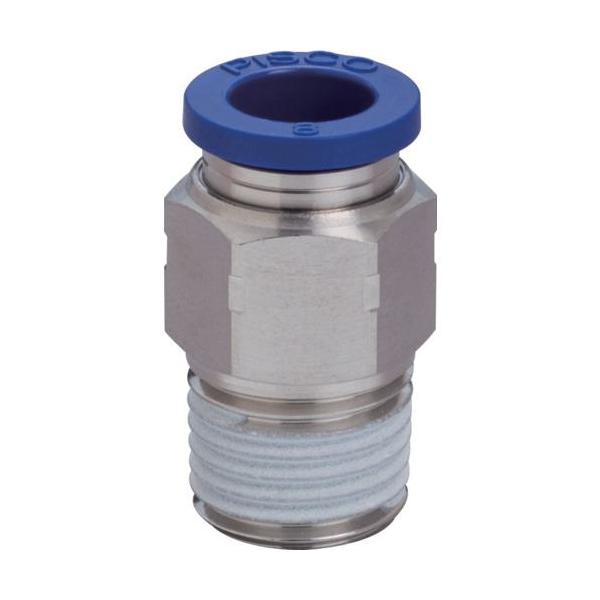 《メーカー》（株）日本ピスコ《品番》PC16-04SUS《特長》●強度が必要な場合、薬品の雰囲気内で使用する場合に最適です。《用途》《仕様》●接続口径:R1/2●六角対辺(mm):24●最高使用圧力(MPa):1.0●流体温度(℃):0〜6...