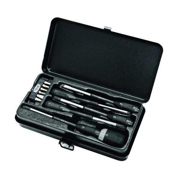 《メーカー》ＴＯＮＥ（株）《品番》RDBS11《特長》●差替式ボールラチェットドライバーをケースに入れたコンパクトなセットです。●ラチェット機能付ボールタイプのラチェットドライバーに5種類の交換軸と使用頻度の高い6個のビットをセットしました...