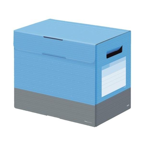《メーカー》プラス（株）《品番》FL-030BF《特長》●しっかりした強度のフタ付のボックスファイルです。●大切な書類をほこりなどから守り、長期保存にも適しています。●2段まで重ねて保管できます。《用途》《仕様》●色:スカイブルー●幅(mm...