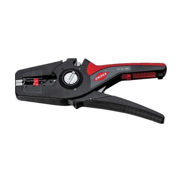 《メーカー》ＫＮＩＰＥＸ社《品番》1252-195《特長》●これ一本で0.08〜16［［ＭＭ２］］と幅広いサイズのより線および単線の皮むきを簡単、正確にできます。●電線形状に合わせ半円状に窪んだすべり止め溝付きクランプがしっかりと電線を掴み...