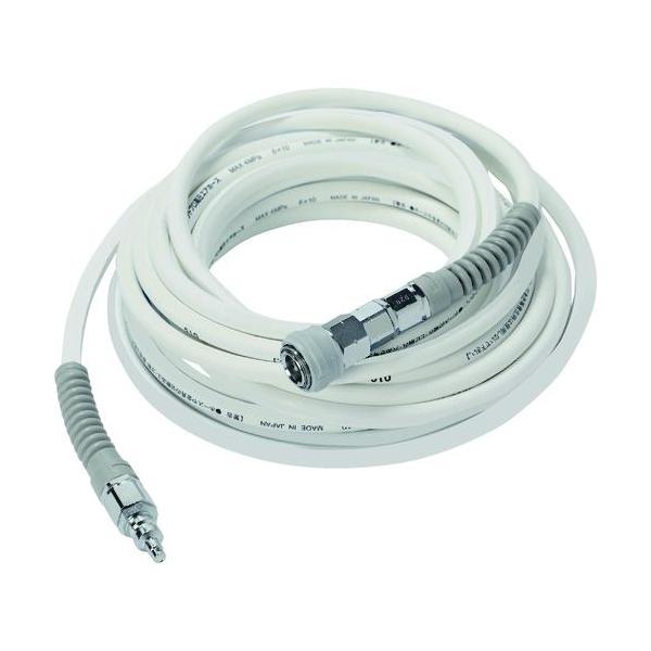 《メーカー》トラスコ中山（株）《品番》TQHC6010《特長》●従来の高圧ホースに比べ、より一層しなやかになり作業時の取り回し性能が大幅に向上いたします。●また滑り性能が大幅に向上し引っ掛かりにくく折れの発生を防ぎます。《用途》●高圧釘打ち...