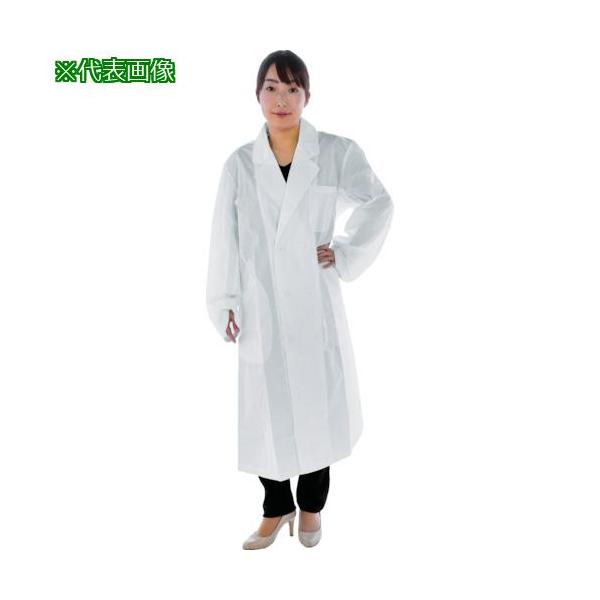 《メーカー》トラスコ中山（株）《品番》WLC-WD-L《特長》●綿混紡の素材で通気性に優れ、着心地が軽いタイプです。《用途》《仕様》●色:ホワイト●サイズ:L●着丈(cm):105●肩幅(cm):41●袖丈(cm):57●タイプ:ダブル●胸...