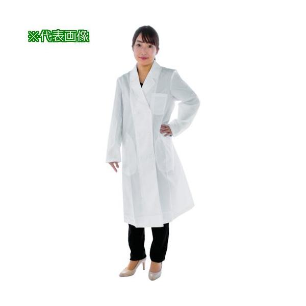 《メーカー》トラスコ中山（株）《品番》WLC-WS-L《特長》●綿混紡の素材で通気性に優れ、着心地が軽いタイプです。《用途》《仕様》●色:ホワイト●サイズ:L●着丈(cm):105●肩幅(cm):41●袖丈(cm):57●タイプ:シングル●...