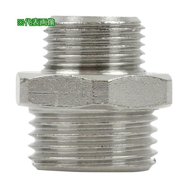 《メーカー》セインジャパン（株）《品番》19-900-1229《特長》●鍍金処理により、耐食性・耐久性に優れています。《用途》《仕様》●接続口径D1:G1/2オネジ●接続口径D2:G3/4オネジ●六角対辺(mm):34.64●使用流体:水・...