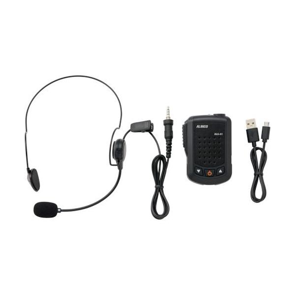 《メーカー》アルインコ（株）　電子事業部《品番》DLS01《特長》●コンパクトなハンズフリー拡声器です。《用途》●アクリル板やビニルシート越での顧客応対、工場見学などに。《仕様》●定格出力(W):3●幅(mm):56●奥行(mm):26.2...