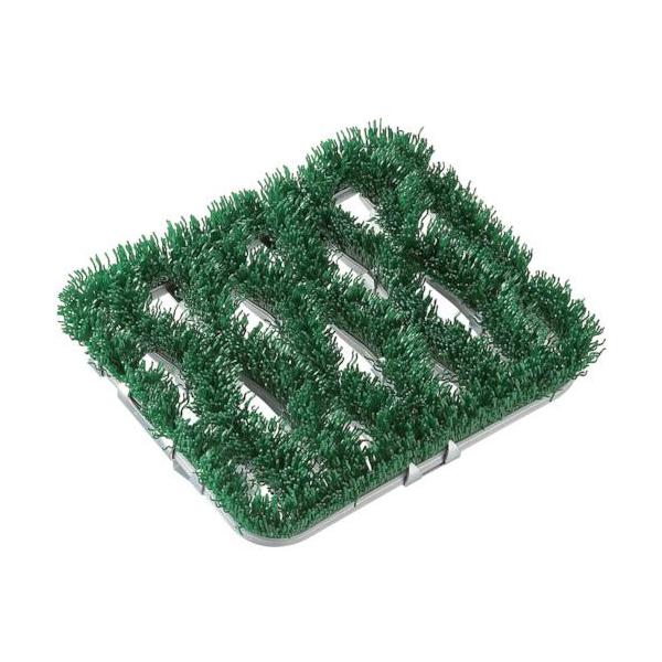 《メーカー》山崎産業（株）《品番》F-24-1《特長》●スパイクの裏底の隅々まで毛足の長いブラシが落ちにくい泥を落とします。●塩ビ不使用商品です。《用途》●靴底の泥落とし用。《仕様》●色:グリーン●サイズ長辺(mm):265●サイズ短辺(m...