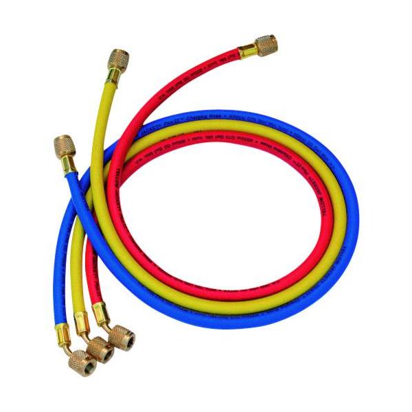 《メーカー》ＹＥＬＬＯＷ　ＪＡＣＫＥＴ社《品番》Y21583《特長》●新冷媒対応の高耐圧構造で、安全な作業ができる高性能ホースです。●防浸用のゴム層と特殊ナイロン層の4層二重防護で、CFC・HCFC・HFCに対応します。●特殊ナイロン層が、...