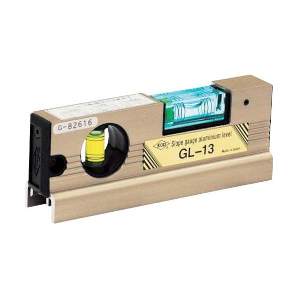 《メーカー》（株）アカツキ製作所《品番》GL-13《特長》●コンパクトなのでスペースの狭い箇所での使用が可能です。●U溝付箱型フレームです。●設定勾配1／50・1／100・水平・垂直です。●1台で2つの勾配測定で、コンパクトで使いやすいです...
