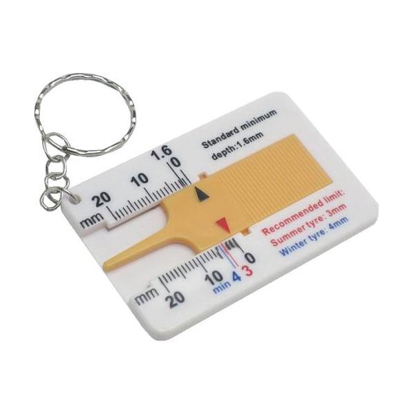 《メーカー》（株）ワールドツール《品番》2001000008933《特長》●キーリングが付いているので携帯することができます。《用途》●タイヤ溝の深さ測定に。《仕様》●測定範囲(mm):0〜20●最大許容誤差(mm):±0.5●最小表示(m...