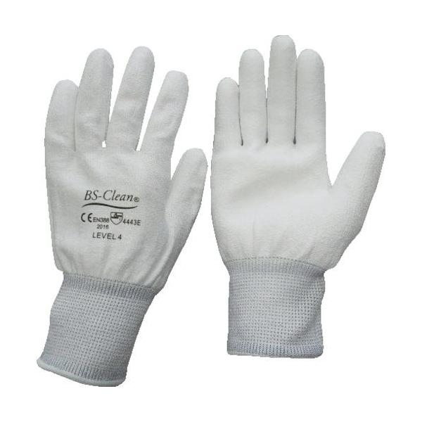 《メーカー》（株）ブラストン《品番》BSC85417M《特長》●長繊維を採用し手袋からの発塵、摩耗を抑えた手袋です。●手のひらのコーティングで高いグリップ力です。《用途》●クリーンルーム内精密作業に。《仕様》●色:白●サイズ:M●全長(cm...