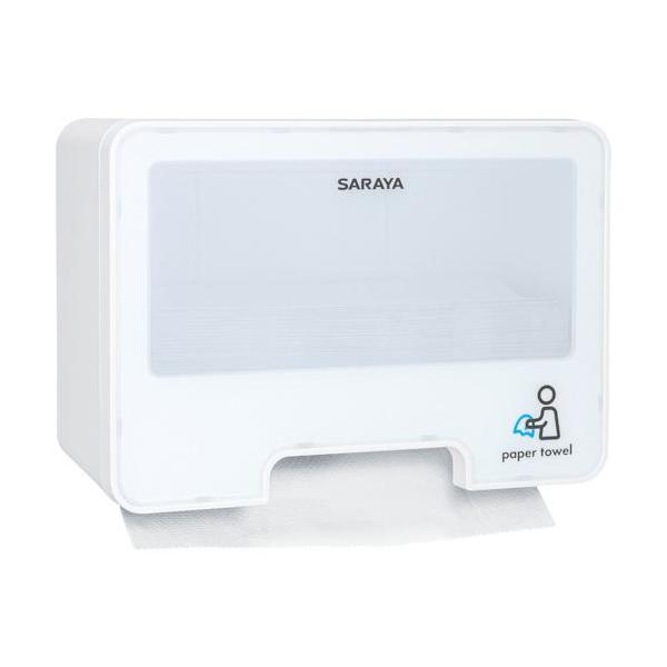 《メーカー》サラヤ（株）《品番》51871《特長》●壁付型のペーパータオルホルダーです。●ペーパータオルを400枚セット可能です。●半透明の窓付きでペーパータオルの残量を確認しやすい仕様です。《用途》●ペーパータオルホルダーに。《仕様》●幅...