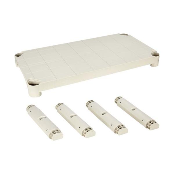 《メーカー》トラスコ中山（株）《品番》TPT-345SA《特長》●脚は棚板内にワンタッチで収納可能です。●（棚1枚につき脚4本収納可能）●棚板表面にシボ加工をほどこし、荷物のズレを防止します。●脚側面、棚板側面等にもシボ加工をほどこしたこと...