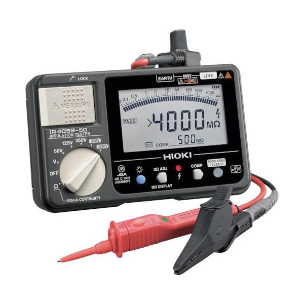 《メーカー》日置電機（株）《品番》IR4052-51《特長》●一目でわかる、コンパレータ機能搭載の高速タイプの抵抗計です。●ワイヤレス化に対応、スマホやタブレットに測定値を転送可能です (オプション:ワイヤレスアダプタZ3210接続時) 。...