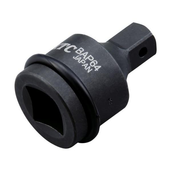 《メーカー》京都機械工具（株）《品番》BAP64《特長》●AMBACシステム採用で、使用時のピン飛び出しを防止します。●新型リングの採用により、ピン・リングの装着も簡単です。《用途》《仕様》●差込角凹(mm):19.0●差込角凸(mm):1...