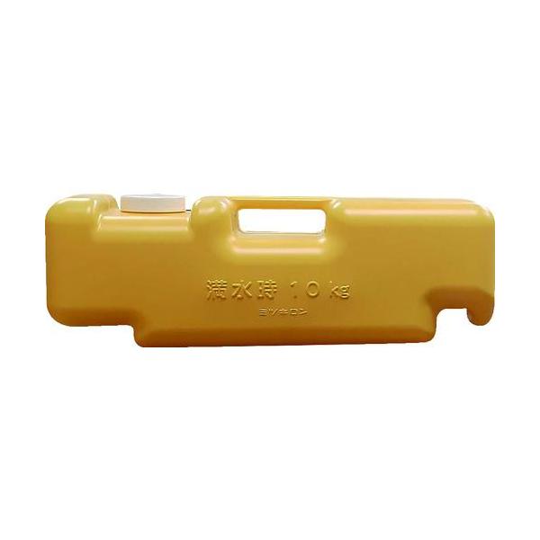 《メーカー》（株）ミツギロン《品番》087036《特長》●注水式の重石です。（満水時10kg）●持ち運びに便利な取手付です。●水または砂を入れて使用します。《用途》●表示板の重石（おもし）に。●各種看板等・バリケードの重り。《仕様》●色:イ...