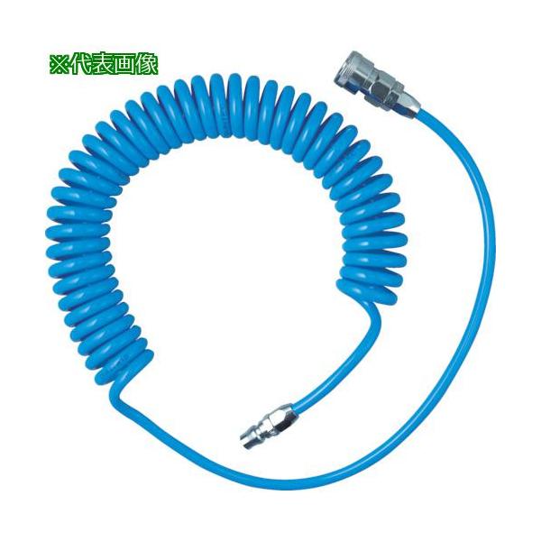 《メーカー》トラスコ中山（株）《品番》TUCH-7B《特長》●高弾性のポリウレタン樹脂チューブをスパイラル加工した製品のため、折れぐせがつきにくく優れたばね特性をもっています。●カップリング付きのためエア工具との脱着がスムーズです。●耐摩耗...