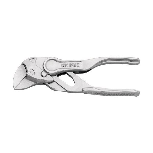 《メーカー》ＫＮＩＰＥＸ社《品番》8604-100《特長》●つかみ面がフラットで、対象物に傷をつけません。●片手で素早く簡単に、アゴの幅を細かく調節できます。●つかみ面は常に平行に可動し、ミリ・インチを問わず使用できます。●プライヤーを握る...
