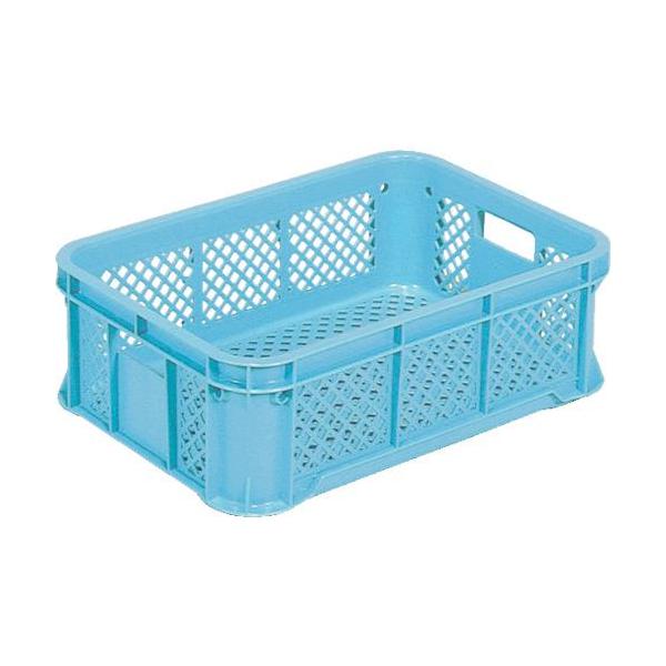 《メーカー》三甲（株）《品番》SK-B25-BL《特長》●全面網目のスタッキングタイプです。《用途》《仕様》●容量(L):23.8●色:ライトブルー●外形寸法(mm)間口:520●外形寸法(mm)奥行:363●外形寸法(mm)高さ:158●...