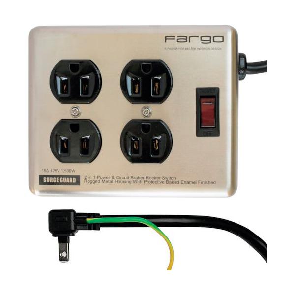 《メーカー》（株）ファーゴ《品番》PT400SV《特長》●鉄製で丈夫なスチールタップです。《用途》《仕様》●コンセント数:4個口●ケーブル長(m):1.8●色:シルバー●幅(mm):140●奥行(mm):113●高さ(mm):43●定格電圧...