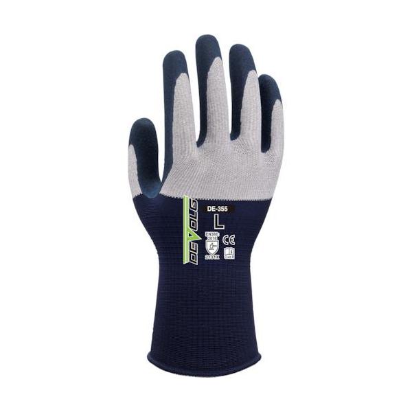 《メーカー》（株）ウィード《品番》DEDE355_M_1P《特長》●手の甲部分にマイクロファイバーなど2種類の繊維素材を組み合わせることにより、優れた伸縮性と通気性で、快適に作業を行なえる作業用手袋です。●天然ゴムコーティングの特殊すべり止...
