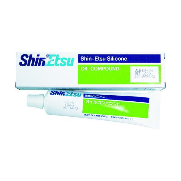 《メーカー》信越化学工業（株）《品番》KS64-100《特長》●電気・電子部品の絶縁シールです。《用途》●点火栓、ケーブル接続部分、端子板などの絶縁、防湿に。《仕様》●色:白●容量(g):100《仕様２》●使用温度範囲:-50〜180℃●使...