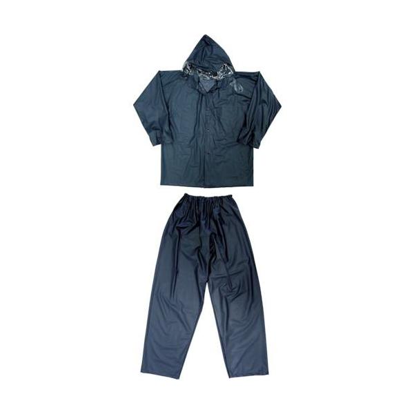 《メーカー》トラスコ中山（株）《品番》TRW553L《特長》●防水性に優れた廉価版レインスーツです。《用途》●作業・農作業などの簡易な用途向き。《仕様》●色:ネイビー●サイズ:3L●身長(cm):175〜185●胸囲(cm):102〜110...