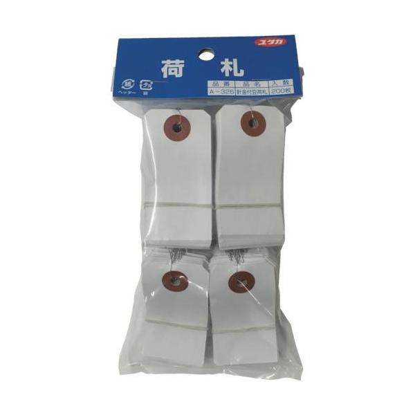 《メーカー》（株）ユタカメイク《品番》A-326《特長》●無地タイプで記入が出来ます。《用途》●荷物の表示に。《仕様》●表示内容:無地●縦(mm):60●横(mm):30《仕様２》●針金付タイプ《原産国（名称）》日本《材質／仕上》●紙●針金...