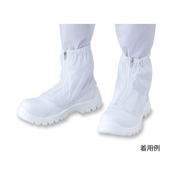 《メーカー》アズワン（株）《品番》1-2268-50《特長》●布地に導電糸を編み込んでおり、制電環境に適しています。●軽量でクッション性に優れたポリウレタン底です。●先芯が樹脂製なので洗濯時のサビ発生を防止します。●耐衝撃性および耐圧迫性J...