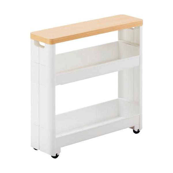 《メーカー》不動技研（株）《品番》013312《特長》●トイレットペーパーのストックやお掃除グッズの収納にピッタリです。●天板がフラットな木目調テーブルタイプなのでスマートフォンなどのちょい置きに便利です。●邪魔にならない幅12.5cmタイ...